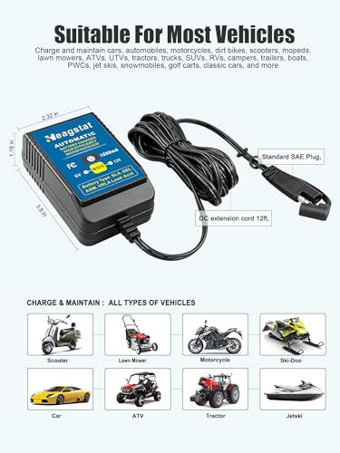 Snapklik.com : 6V&12V 1000mA Smart Battery Charger, Trickle Charger ...
