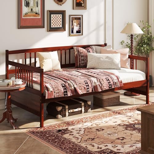 Amazon.com: Giantex Twin Daybed with Trundle Gold, Metal Day Bed with ...