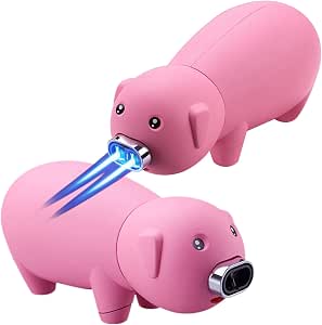 Amazon.com: Torch Lighter, Jet Flame Butane Lighter Creative Pig Shape ...