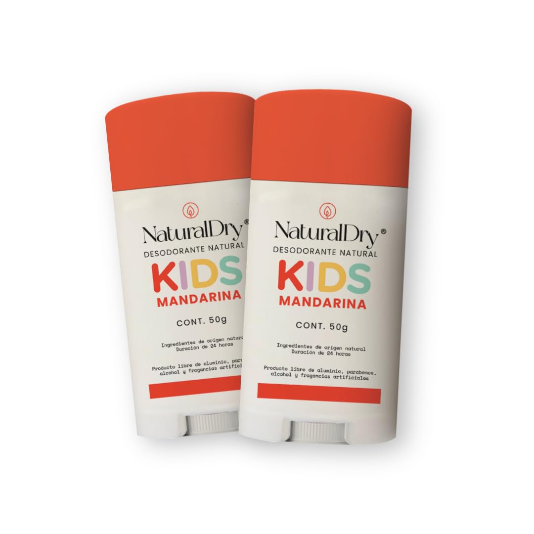 NaturalDry Kids - Desodorante infantil unisex Natural para niños - Con ...