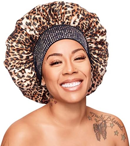 Amazon.com : Red by Kiss Wide Edge Bonnet Silky Bonnet Sleep Cap ...