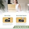 Viking Factory® Large Lockable Bamboo Storage Box with Combination Lock ...