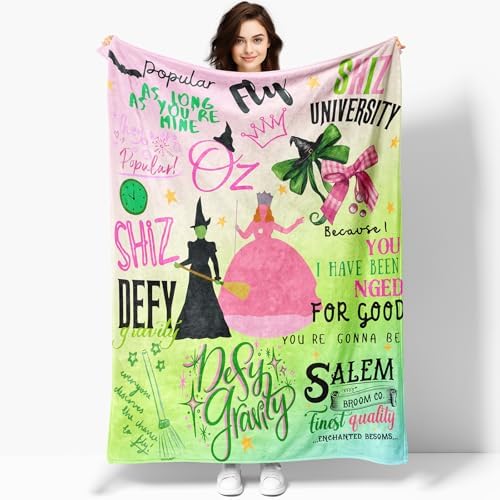 Amazon.com: 50'' x 40'' Witch Mix Green Vintage Flannel Blanket, Evil ...