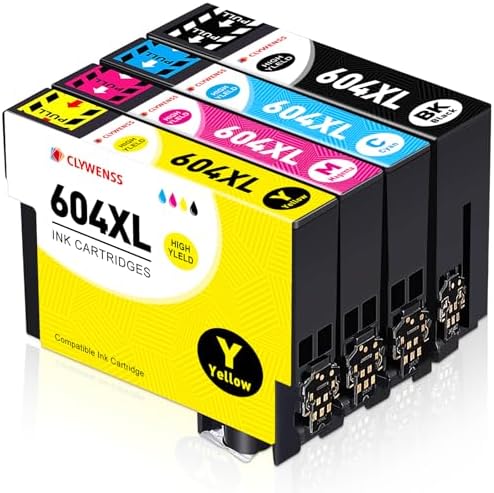 Clywenss 604 XL Ink Cartridge Compatible with Epson 604XL Multipack for ...