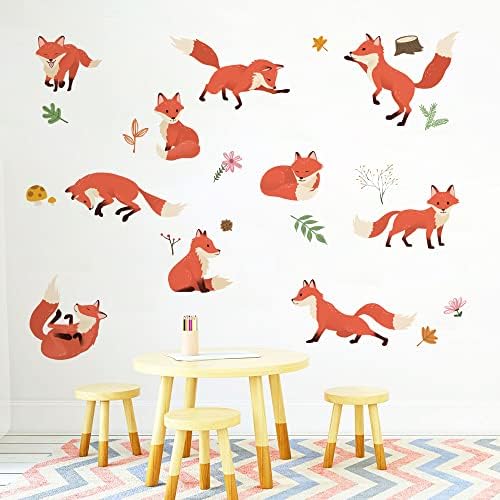 Amazon.com: Runtoo Large Fox Wall Decals Woodland Forest Animal Wall ...