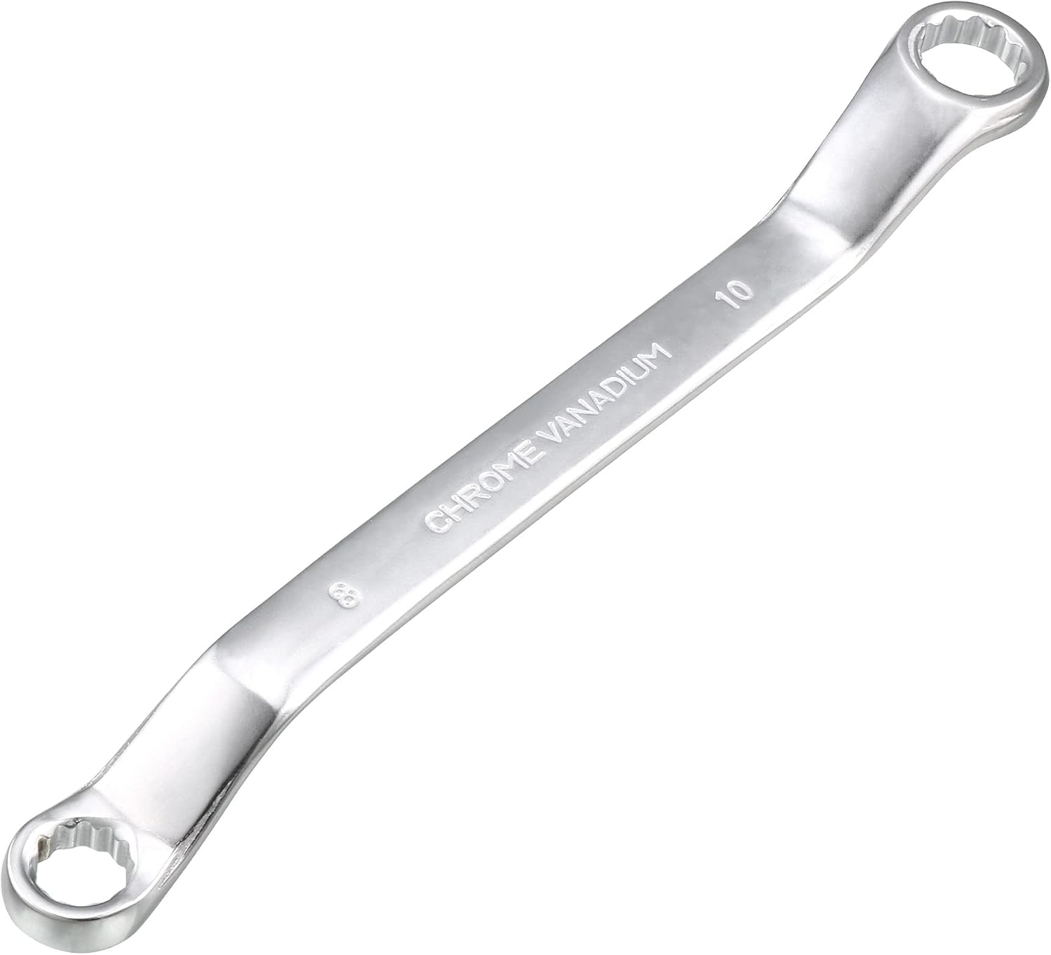 Uxcell 8mm x 10mm Metric 12 Point Offset Double Box End Wrench Chrome ...