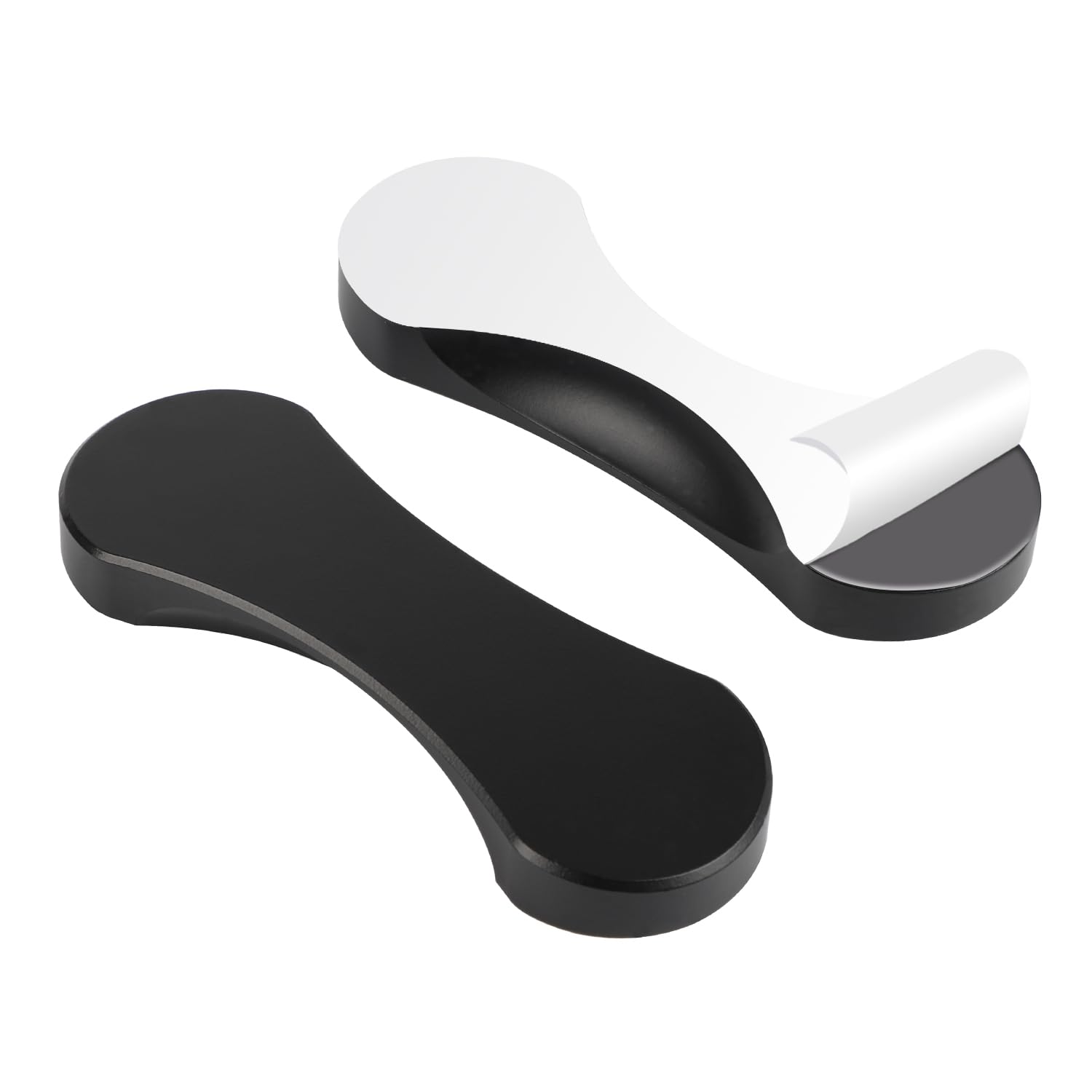 BaiNong 5 Pack Stick on Handle 3 inch Adhesive Drawer pulls Matte Black ...