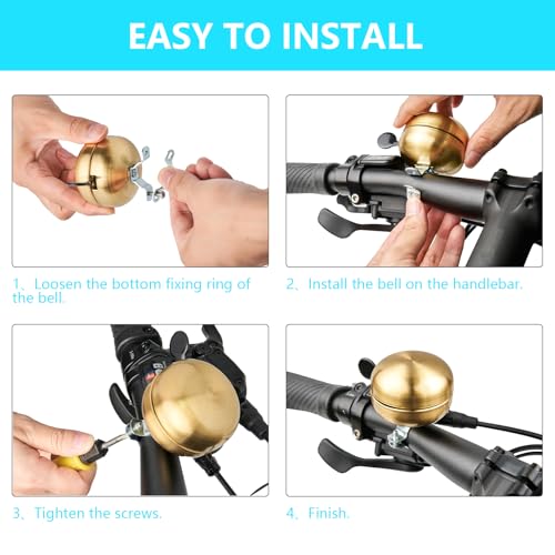 Snapklik.com : Classic Brass Bike Bell - Vintage-Style Golden Bicycle ...