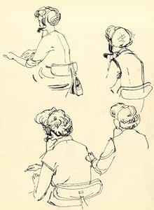 Amazon.com: Paul Sharp - Mid 20th Century Pen and Ink Drawing, Sketches ...