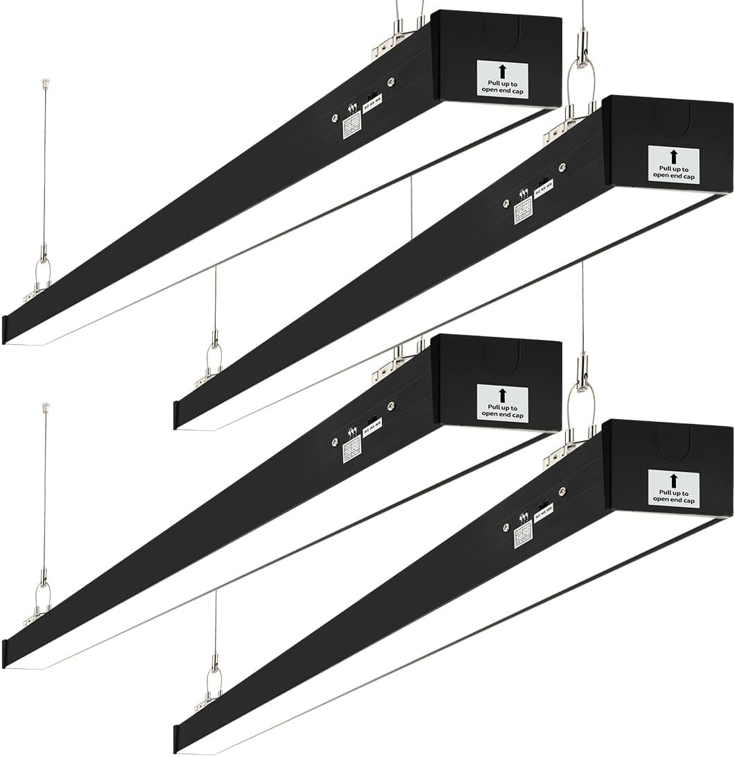 HYPERLITE 8FT LED Linear Strip Light Fixture: 80/64/50W LED Shop Lights ...