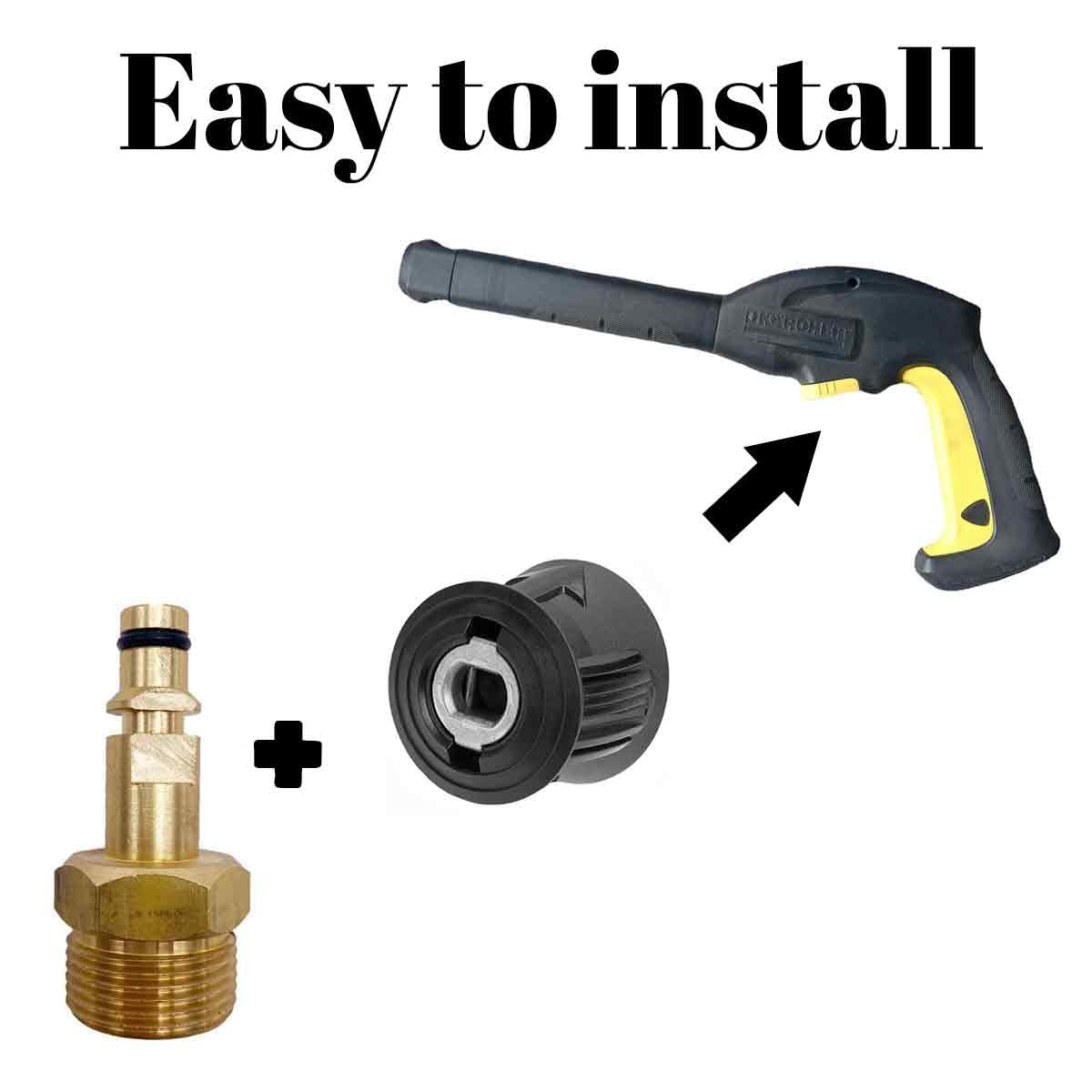 XXLKVSK High Pressure Washer Adapter M22 Pressure Washer Plug to Quick ...