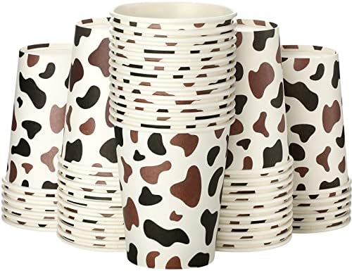 Amazon.com: 100 Pieces 9 Oz Rustic Wood Disposable Coffee Paper Cups ...