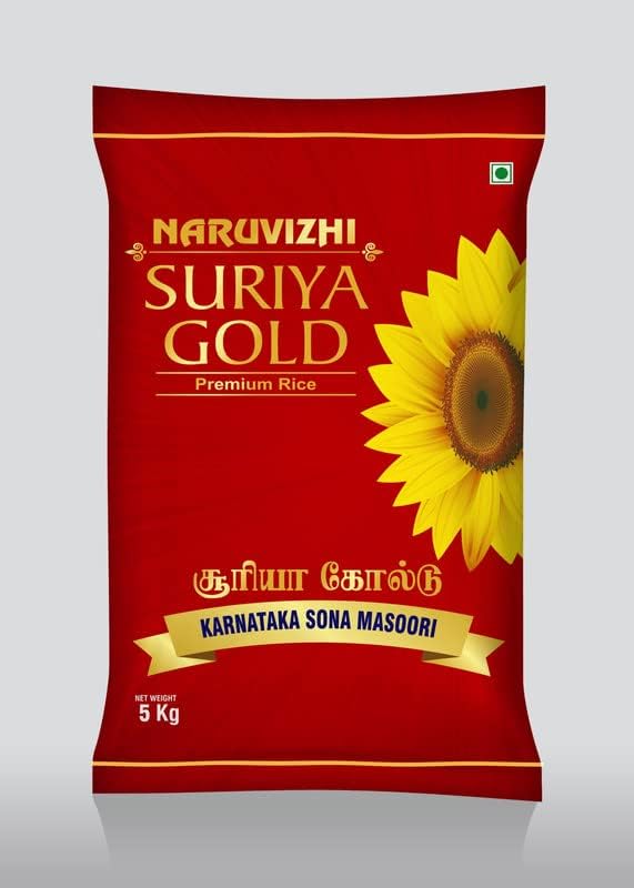 Suriya Gold Sona Masoori Rice - Rich Aromatic Rice 5kg : Amazon.in ...