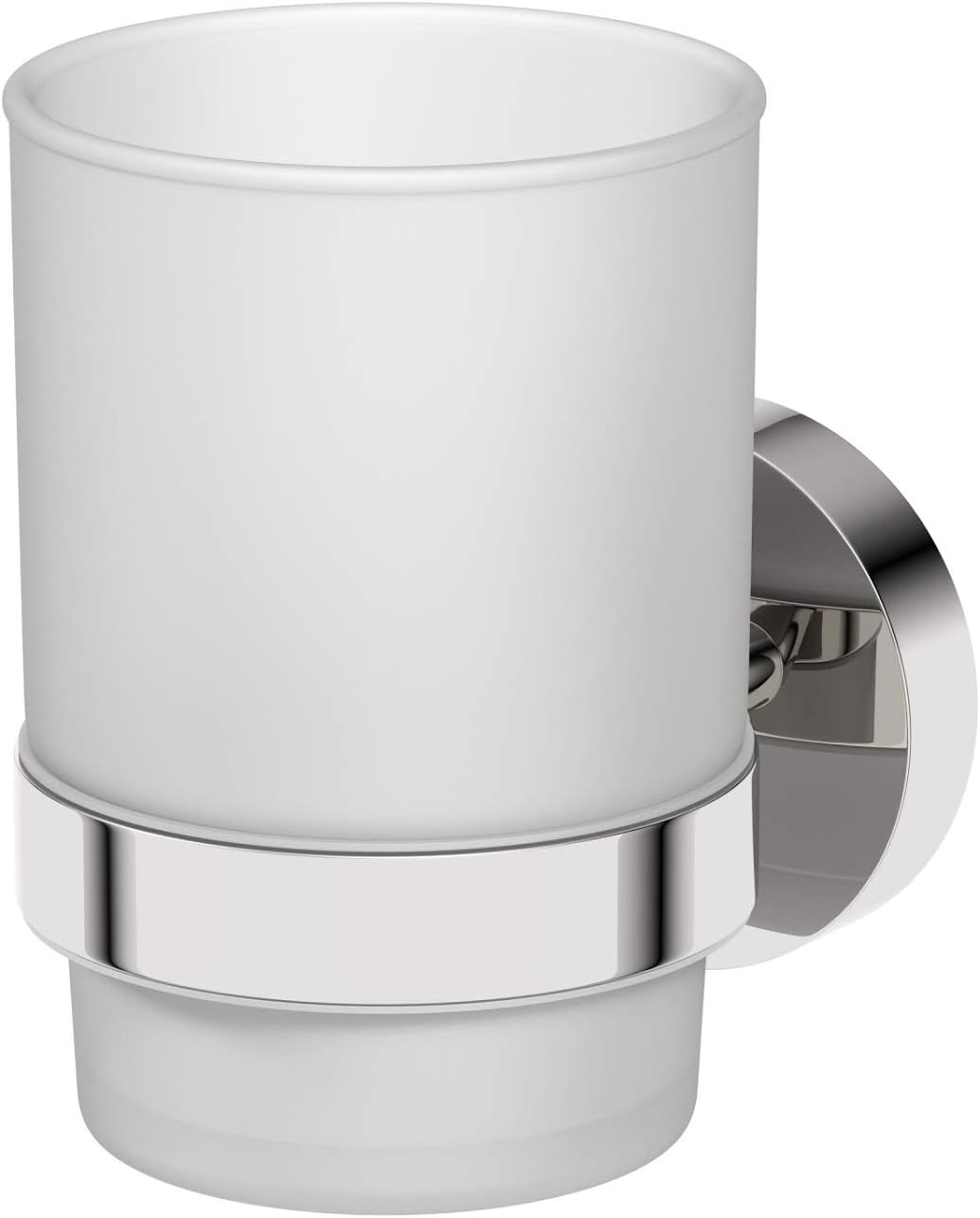 Wall Mounted Toothbrush Holder Frosted Glass Tumbler Cup Holder for ...