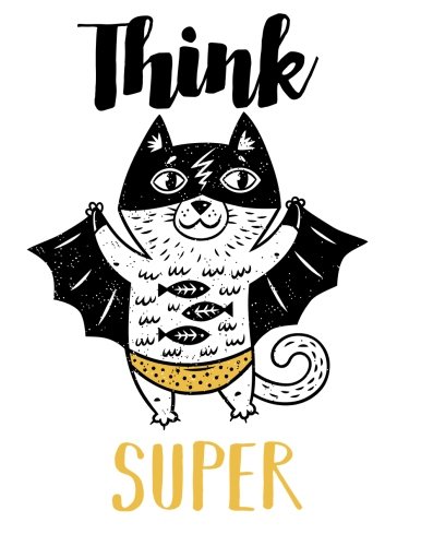 Think Super: Blank Sketchbook, Extra large, Draw, Sketch, and Doodle ...