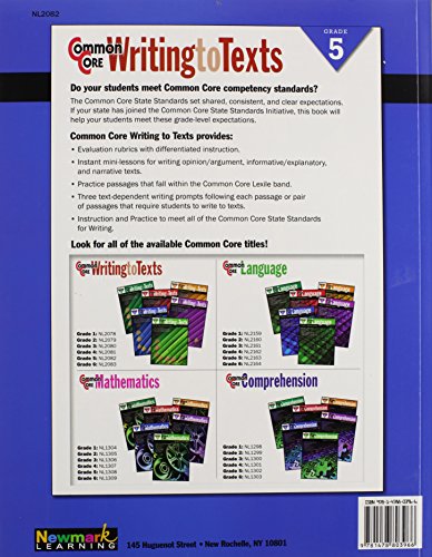 Snapklik.com : Grade 5 Common Core Writing To Text Book