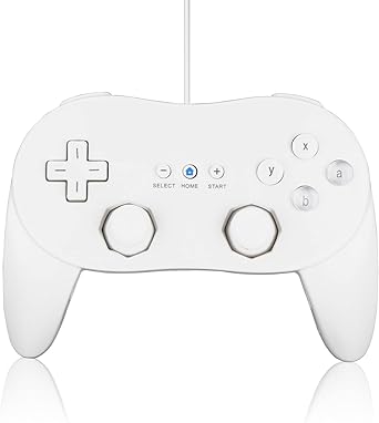 White Classic Pro Wired GamePad Joypad Controller for Nintendo Wii ...