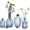Amazon.com: MyGift Small Blue Glass Reed Diffuser Bottles - Vintage ...