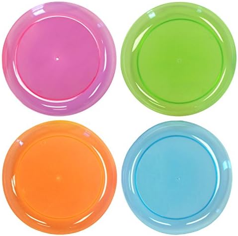 Amazon.com: Exquisite Black Light Glow Party Plates - 60 Party Plates ...