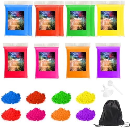 Amazon.com: 100 gms X 10 Colors (green, blue, pink, purple, bright ...
