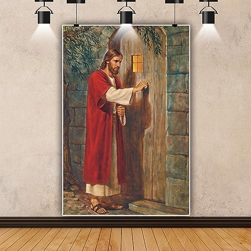Amazon.com : 5x7ft Jesus Christ Photography Background Knocking The ...
