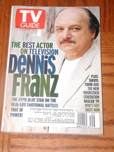 TV Guide 1999 Back Issue Dennis Franz NYPD Blue Cover July 17-23 ...