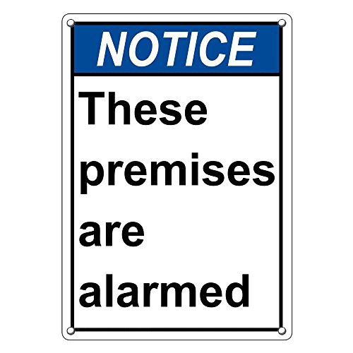 Weatherproof Plastic Vertical ANSI Notice These Premises are Alarmed ...