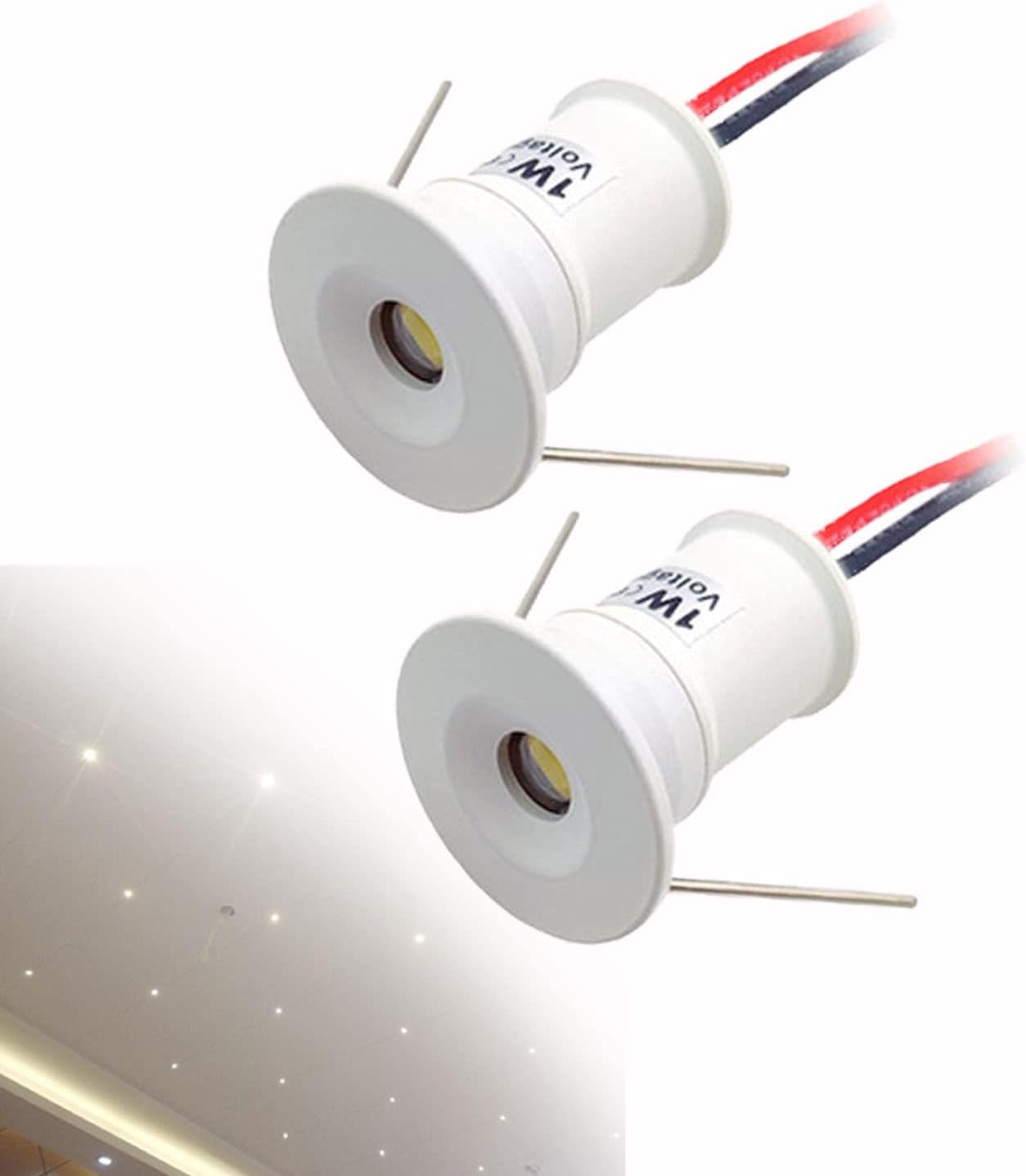 Quentacy DC12V 1W Mini LED Spotlight Jewelry Indoor Display Showcase ...