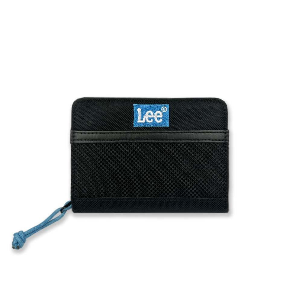 Amazon | Lee リー 軽量ナイロン 刺繍ロゴ 二つ折り財布 ラウンドファスナー ウォレット（0520699） (ブルー) | 財布