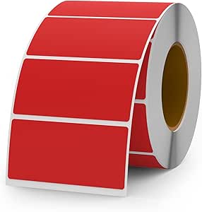 Amazon.com : YIKIADA Red Color Coding Labels 1 × 2 Inches Self-Adhesive Vinyl Rectangle Stickers ...