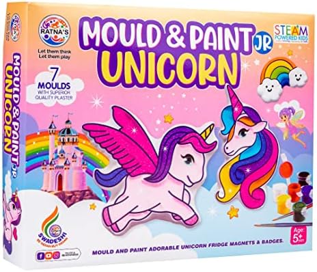 Mould & Paint Junior Uincorn DIY Kit for Making Fridge Magnet for Kids ...