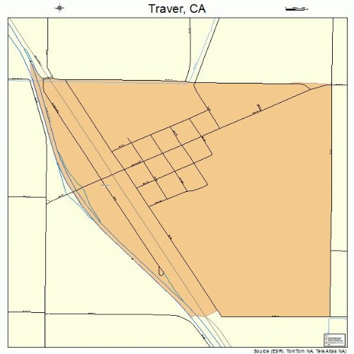 Amazon.com : Large Street & Road Map of Traver, California CA - Printed ...