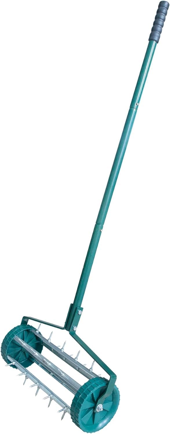 Amazon.com : 18-Inch Lawn Aerator Heavy-Duty Spike Garden Yard Grass ...