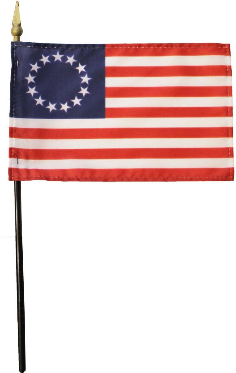 Amazon.com: MADE IN THE USA!! US Historical Flag Set - SET of 6 Rayon 4 ...
