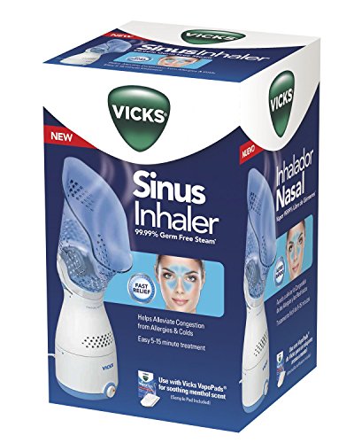 Vicks Personal Sinus Steam Inhaler Face Steamer or Inhaler w/ Soft Face ...