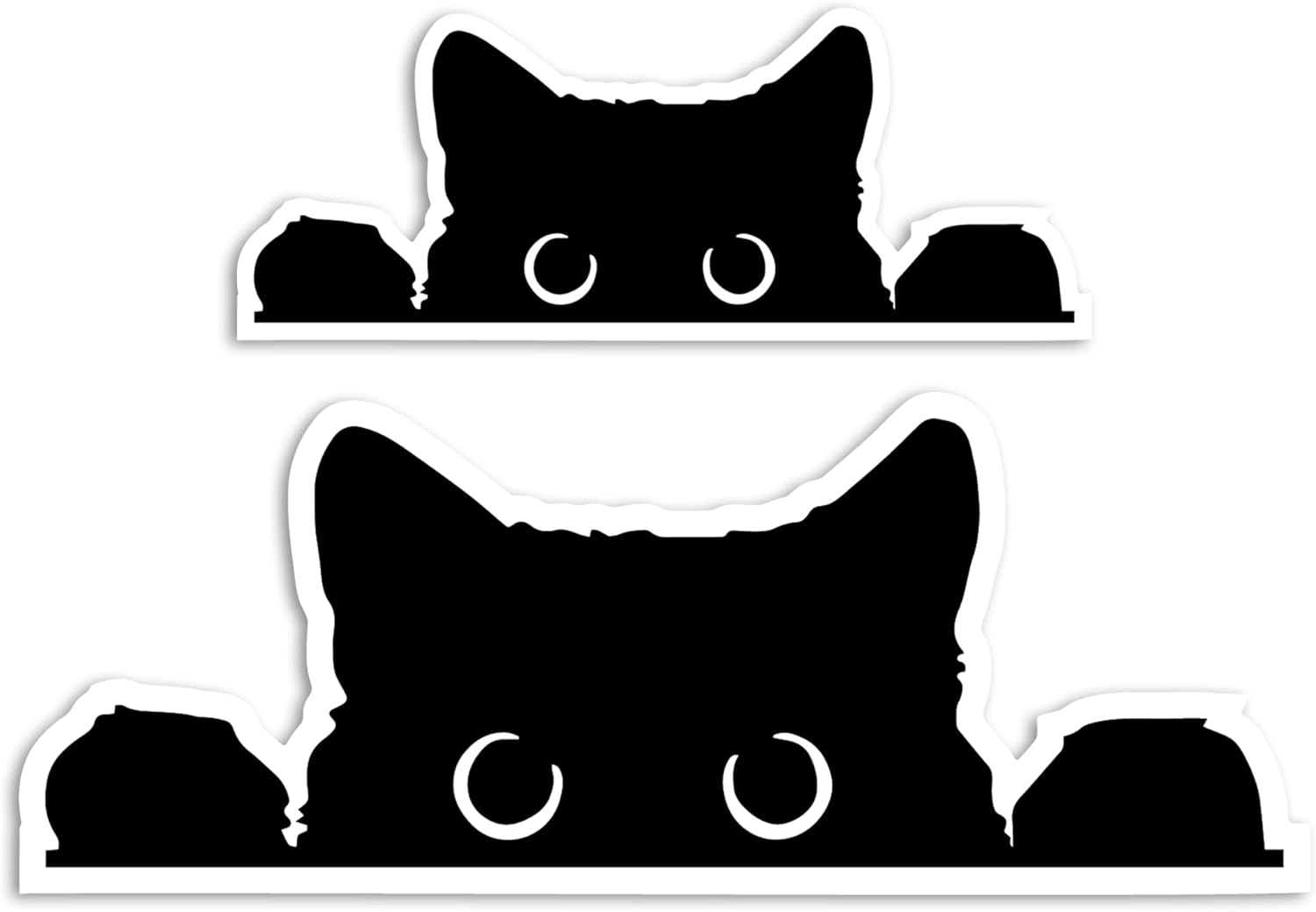 Amazon.com: United by Color Peeking Cat Stickers (2 Pc) - Strong ...