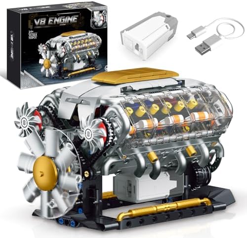 Amazon.com: BseSparklion V8 Engine Model Kit that Runs, Build Your Own ...