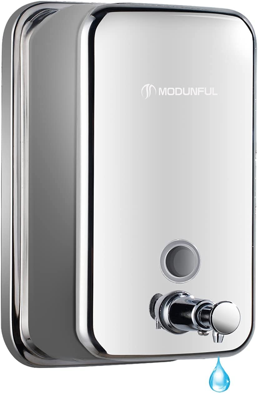 modunful Wall Mounted Soap Dispensers for Bathroom, Stainless Steel ...