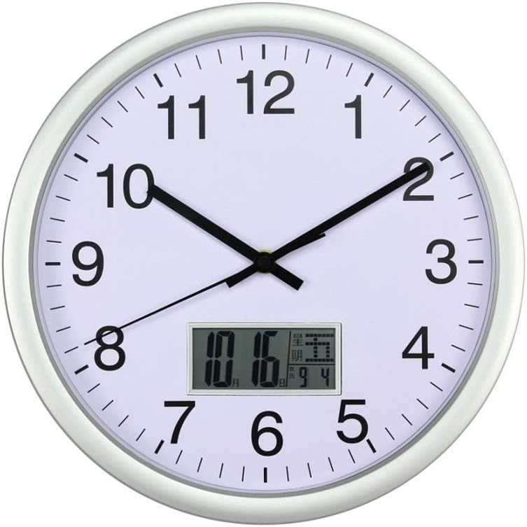 Weather Monitoring Clocks 12 Inch Perpetual Calendar Wall Clock Bedroom ...
