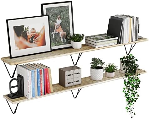 Amazon.com: Wallniture Arras 60 inch Long, 8" Deep Rustic Floating ...