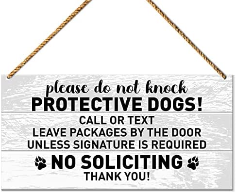 Amazon.com: No Soliciting Dog Warning for Home & Yard Decor - Beware of ...