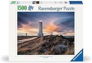 Amazon.com: Ravensburger Puzzle 12000732 - Magische Stimmung über dem Leuchtturm von Akranes ...