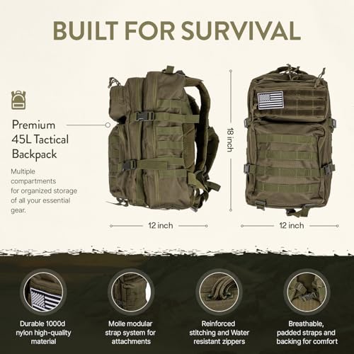 TacPreps 72-Hour Survival Kit | Emergency Bug Out Bag with First Aid ...