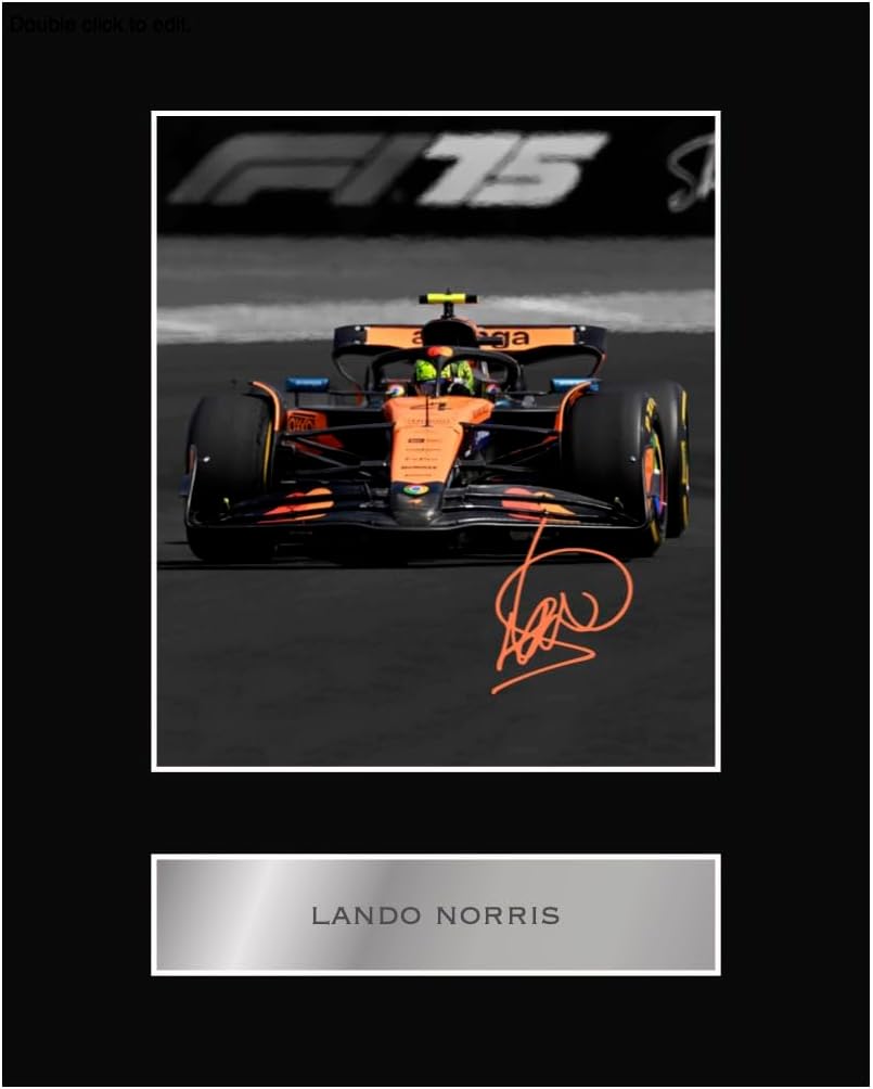 Amazon.com: Pre Printed Signature Signed Lando Norris MCC Mounted Photo ...