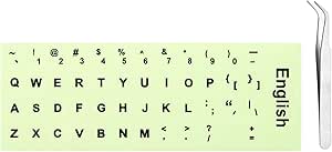 Amazon.com: MECCANIXITY English Keyboard Sticker Replacement Keyboard ...