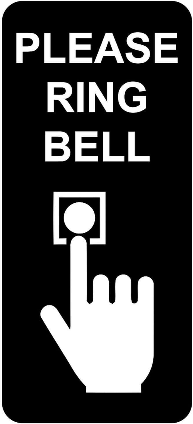 Amazon.com : Please Ring Bell for Assistance Sign - Black/Gold - Small ...