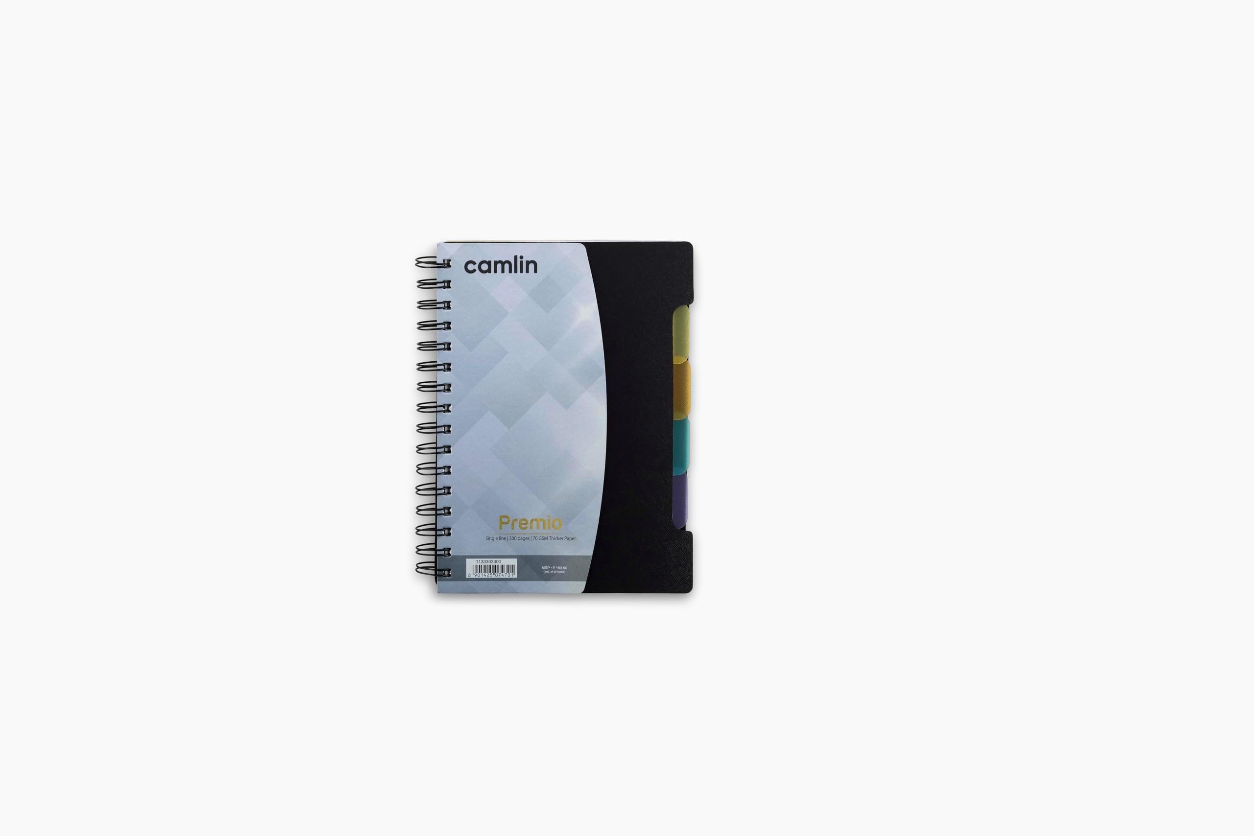 Camlin Kokuyo Premio 5-Subject Notebook - A5, 300 Pages (Black ...