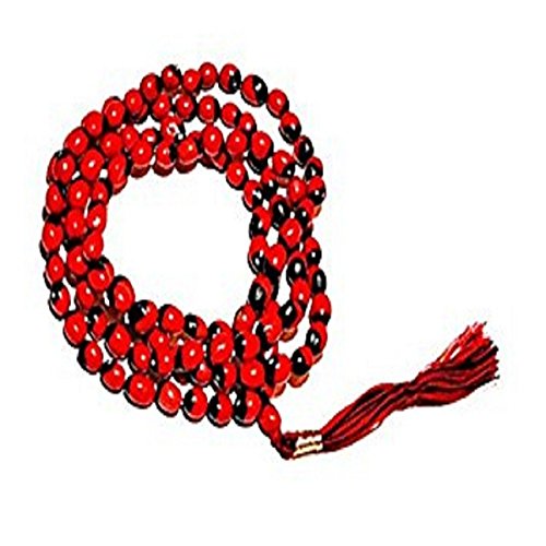 numeroastro Lal Gunja/Red Chirmi Beads Mala For Puja & Wearing (108+1 ...