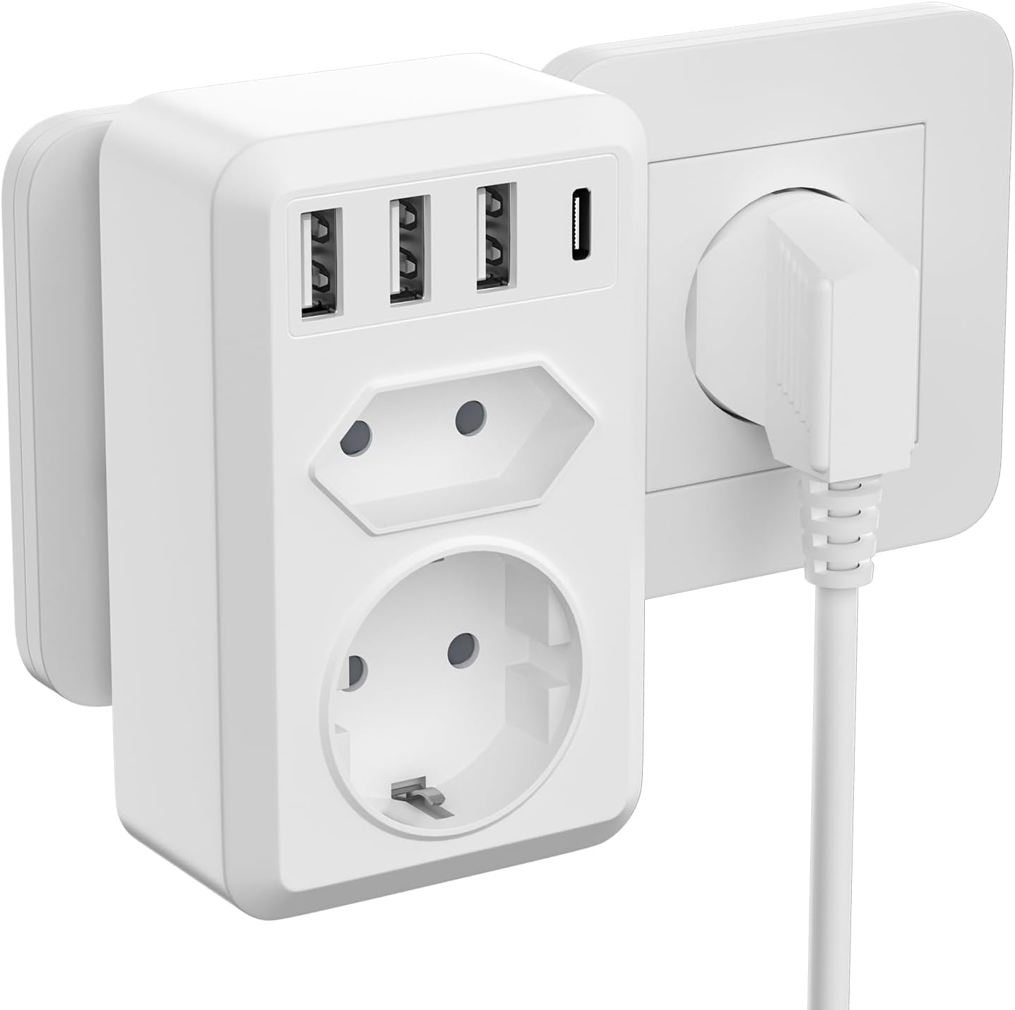 2 Fach Mehrfachsteckdose, NGUUIQC Doppelstecker für Steckdose ...