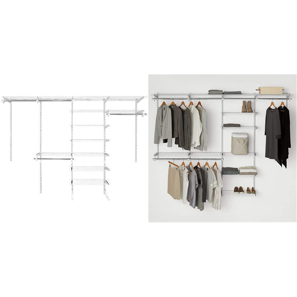 Rubbermaid Fasttrack Closet Kit, White, 6-10 Ft. & Configurations ...